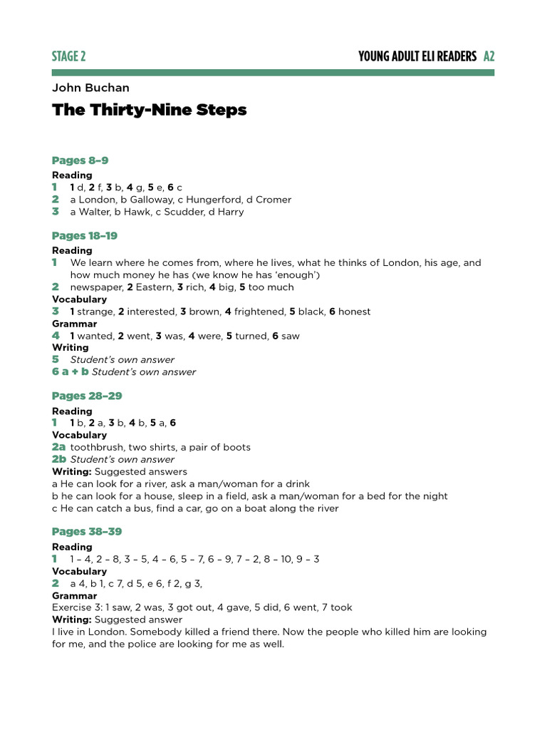 Thirty Nine Steps | PDF | Language Arts & Discipline