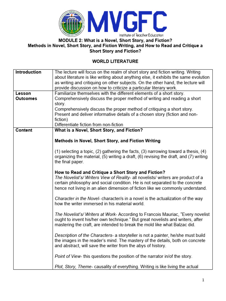 MODULE 2 (3) | PDF | Novelists | Novels