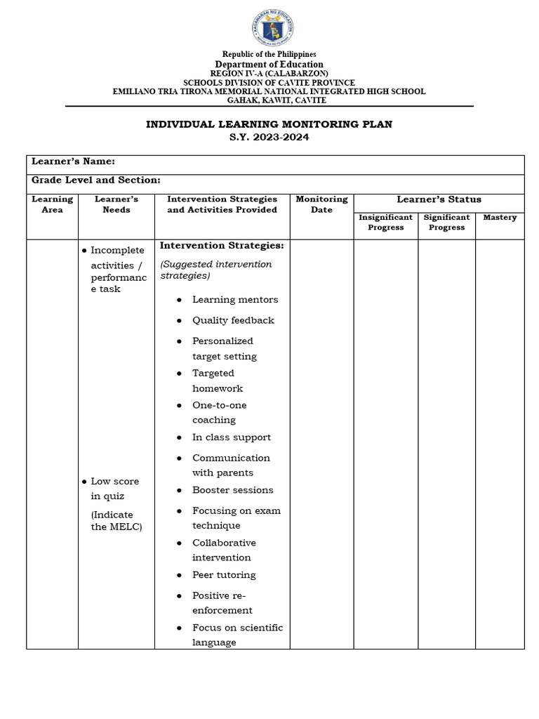 Ilmp Template | PDF
