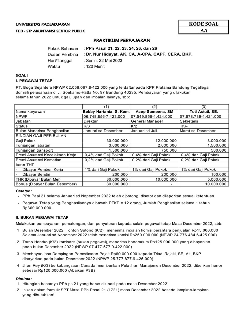 Praktikum PPH Ps 21 - D4 ASP - 2023 | PDF