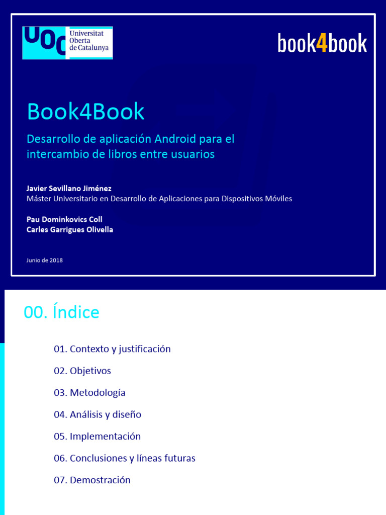 Jsev TFM0618 Presentación | PDF | Aplicación movil | Android (sistema operativo)