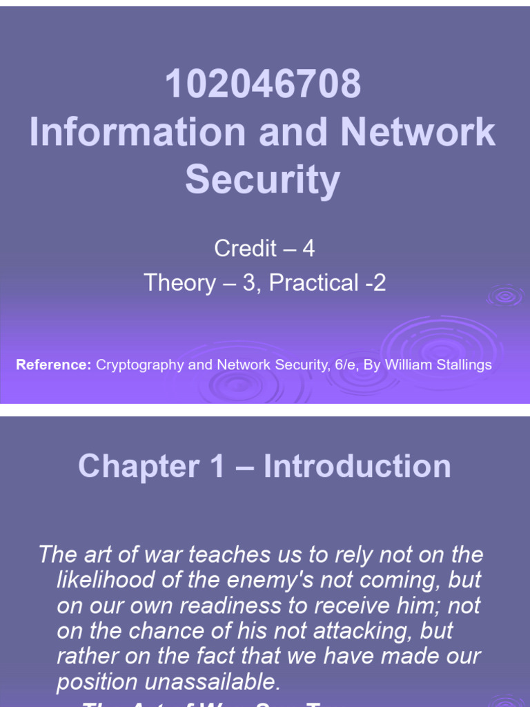 UNIT 1 Information Network Security | PDF | Computers