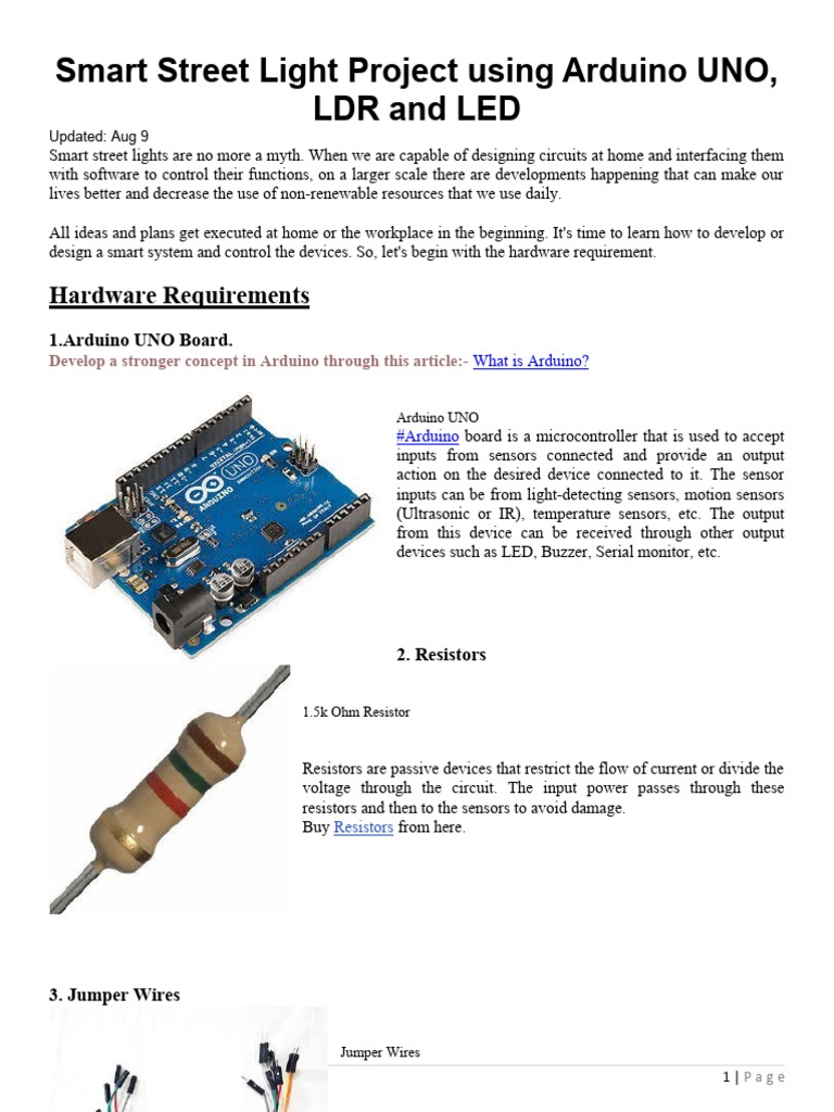 Smart Street Light Project Using Arduino UNO | PDF | Bipolar Junction Transistor | Transistor
