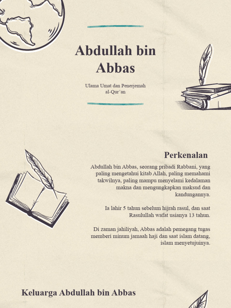 Presentasi Abdullah Bin Abbas | PDF | Sejarah