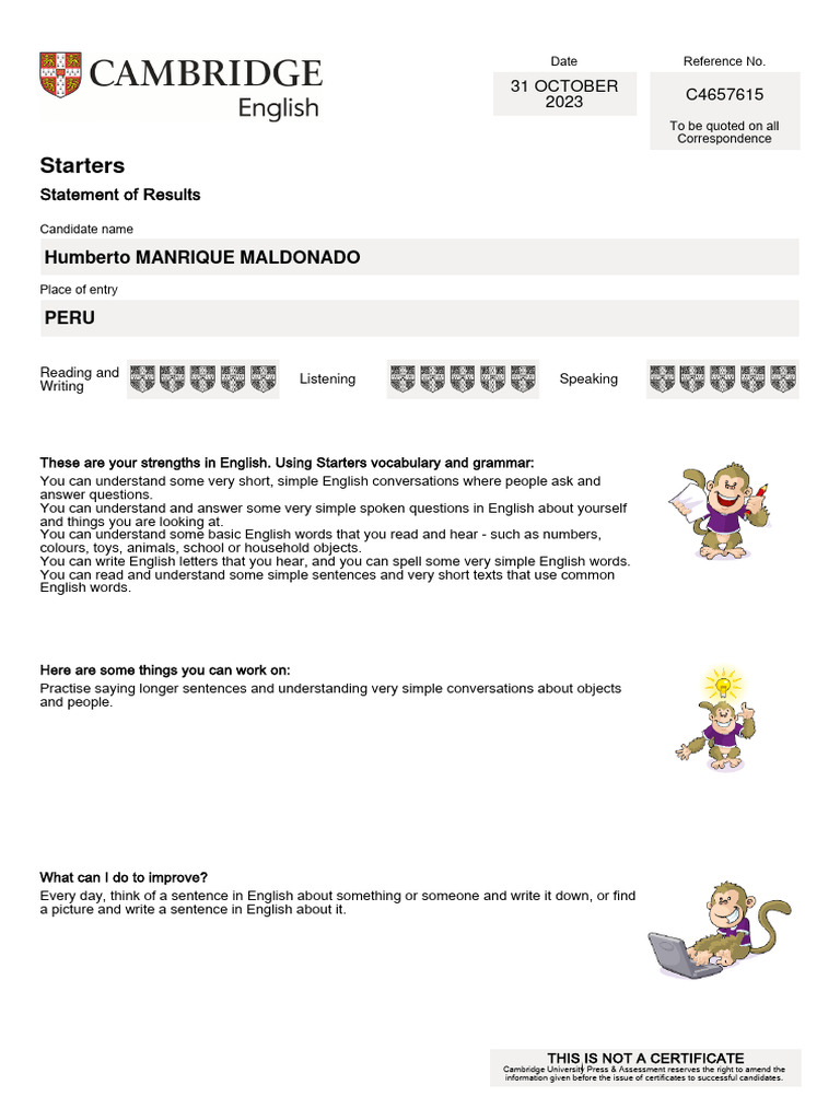 Statement of Result | PDF