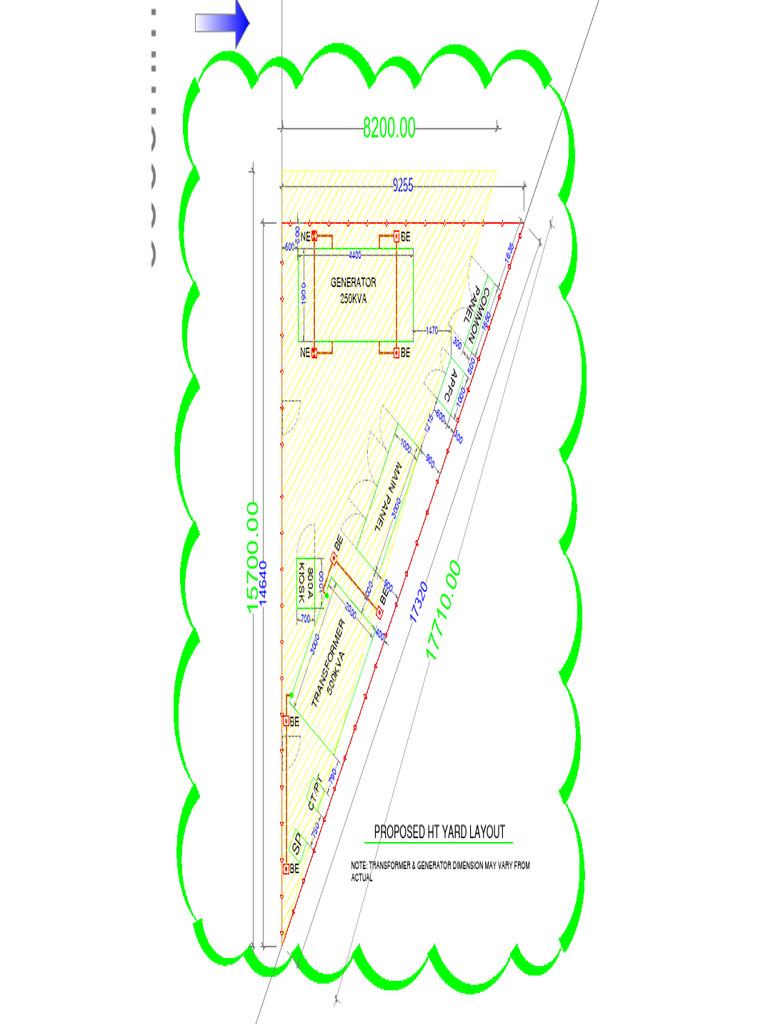 HT YARD LAYOUT - as per given dimensions | PDF