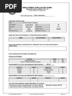 Internal Job Application Form Template | PDF