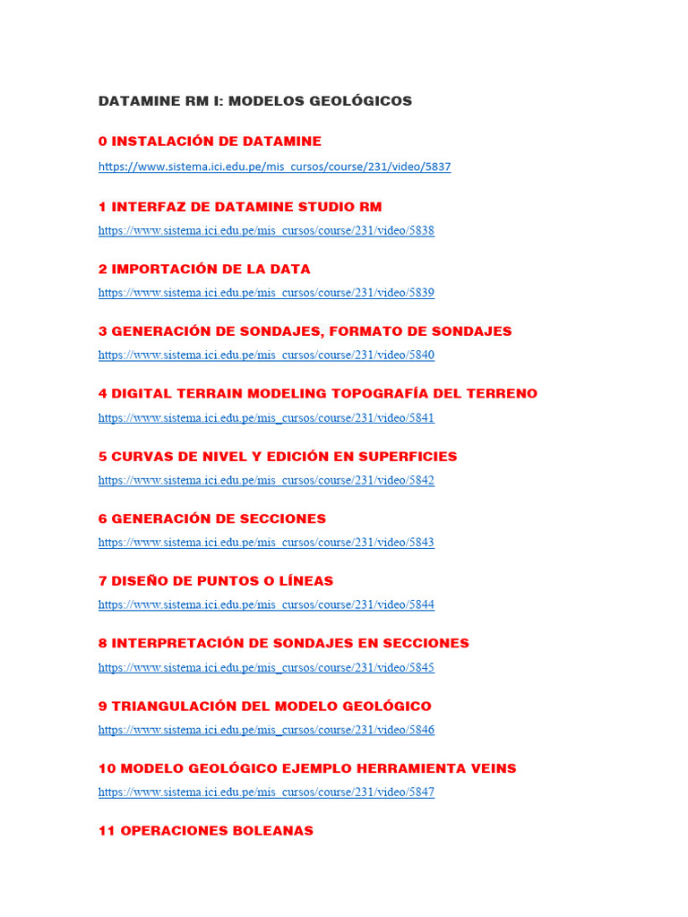 Modelos Geológicos en Datamine RM | PDF