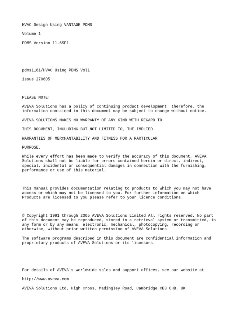 HVAC Design Using VANTAGE PDMS | PDF | Menu (Computing) | Window (Computing)