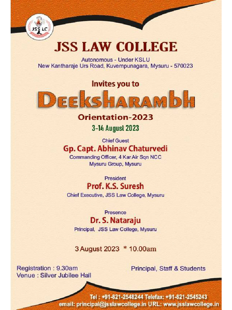 Orientation Programme 2023 | PDF