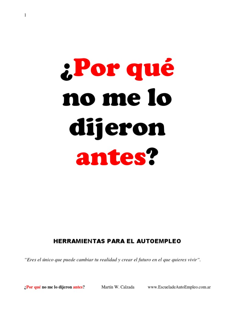 Por Qué No Me Lo Dijeron Antes 1 Pdf Verdad Felicidad