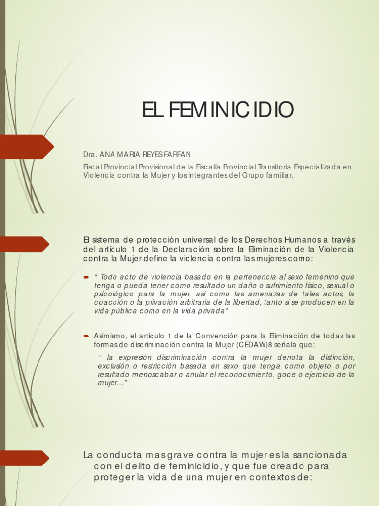 El Feminicidio | PDF | La violencia contra las mujeres | Rol de género