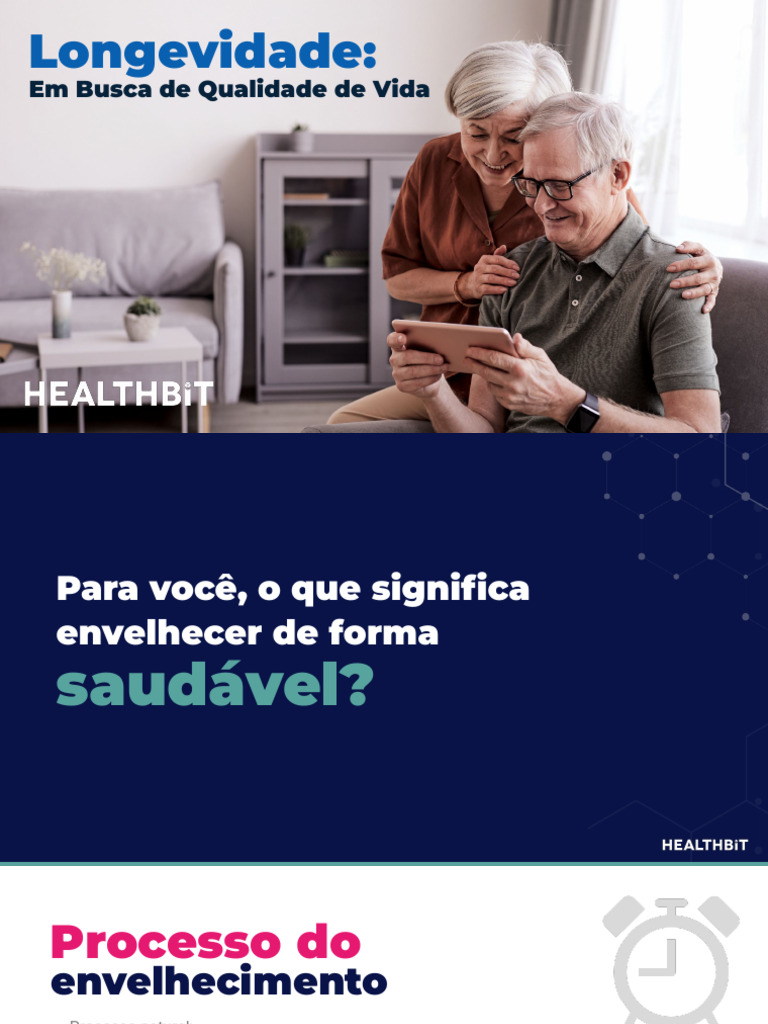 Apresentacao Promocao Da Saude e Longevidade | PDF | Envelhecimento | Sociologia