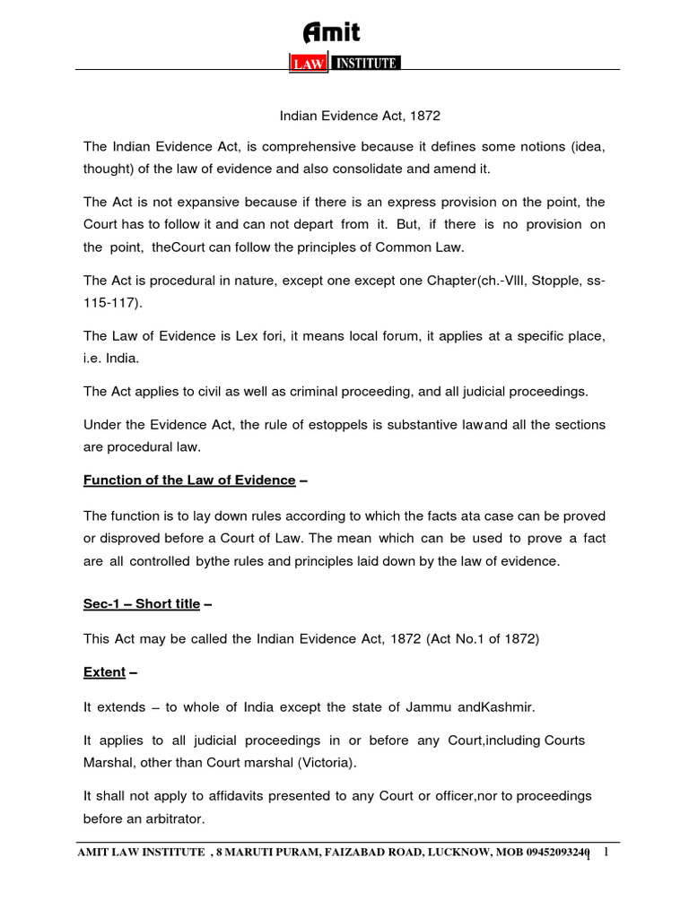 Evidence | PDF | Hearsay | Evidence (Law)