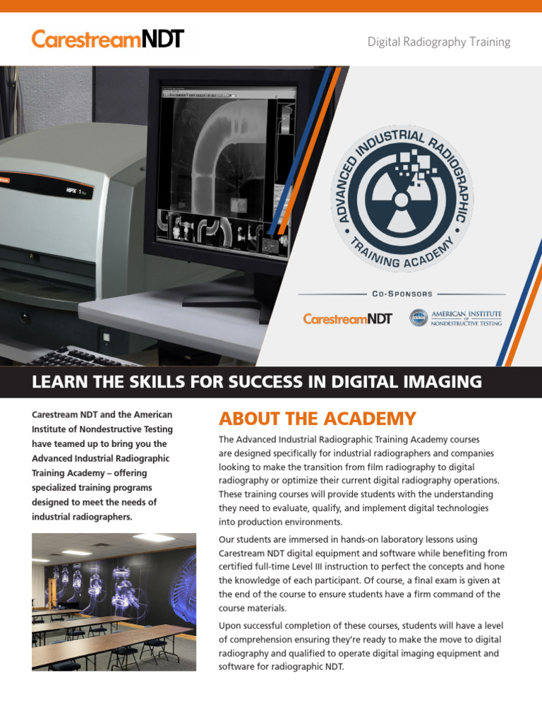 Carestream NDT Aindt Training Sell Sheet 7100700 202101 LTR en | PDF | Radiography ...