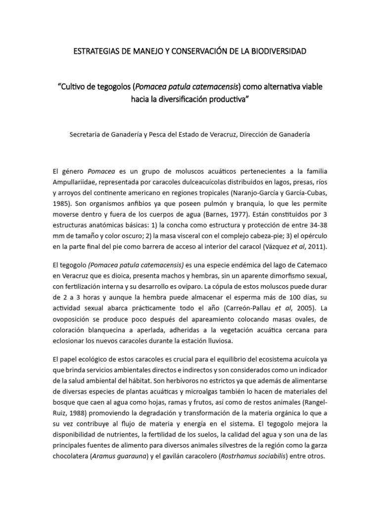 Cultivo Sostenible de Tegogolos en Veracruz | PDF | Hogar, jardinería y ...