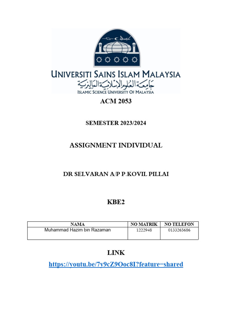 Individual Assignment | PDF