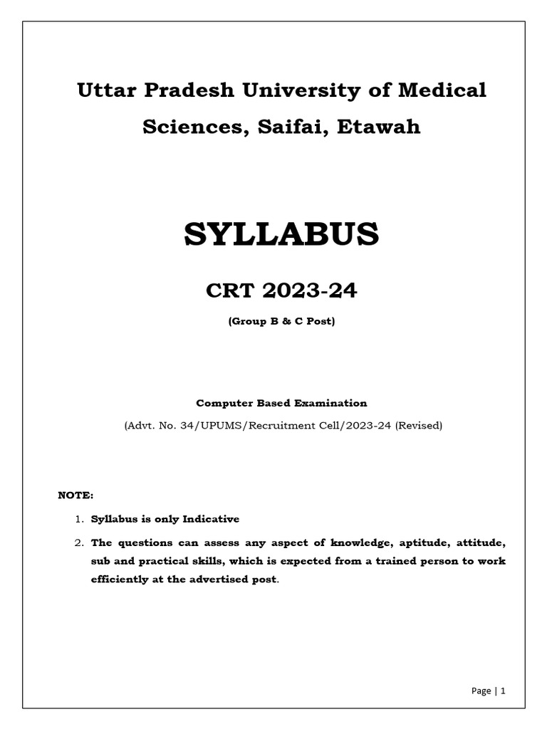 Syllabus NTS 26 12 | PDF