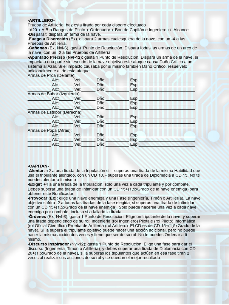 Roles de La Nave | PDF
