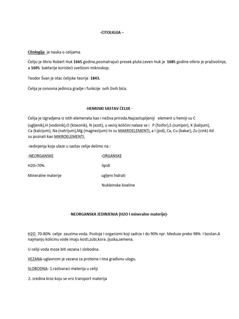 Biologija Prijemni | PDF