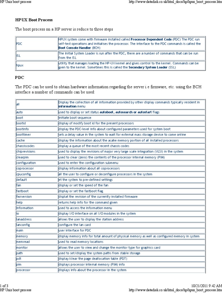 HP Unix Boot Process | PDF | Booting | Computer Data Storage