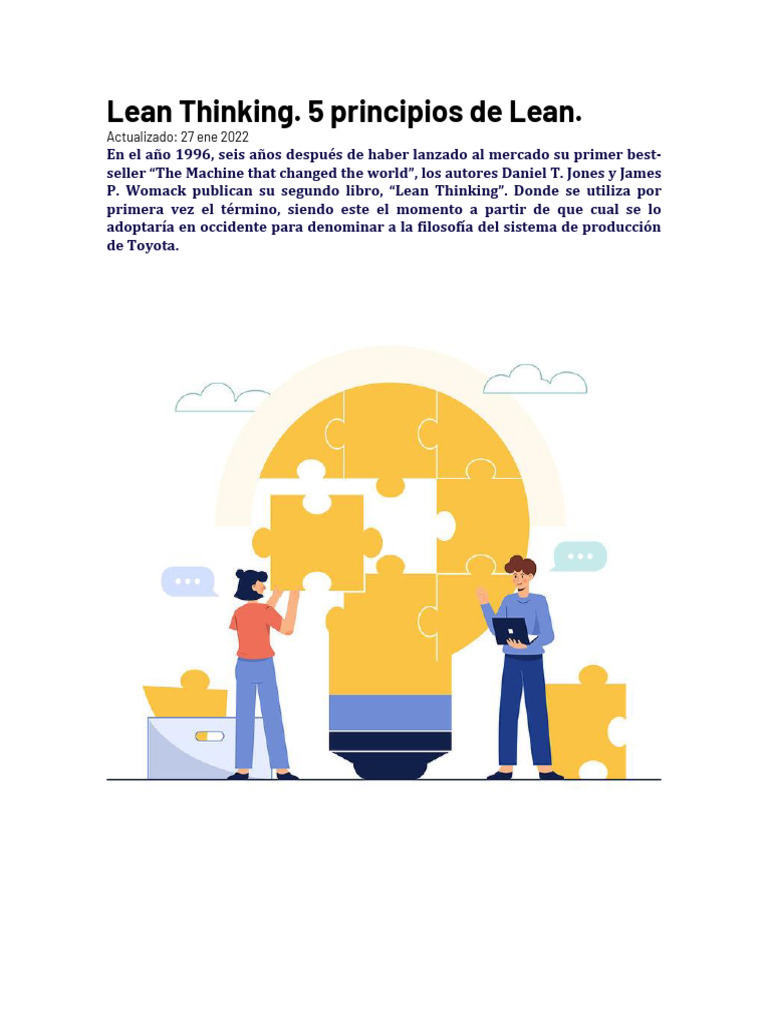 Lean Thinking EN LA INDUSTRIA | PDF | Lean Manufacturing | Economias