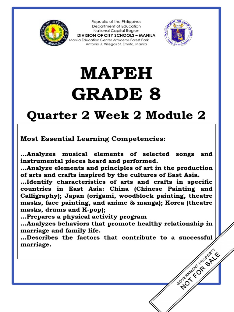 MAPEH-8 Q2 Mod2 | PDF | Physical Fitness | Marriage