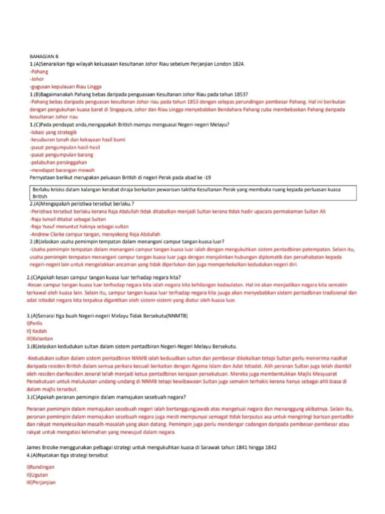 Soalan Sej Tingkatan 3 | PDF