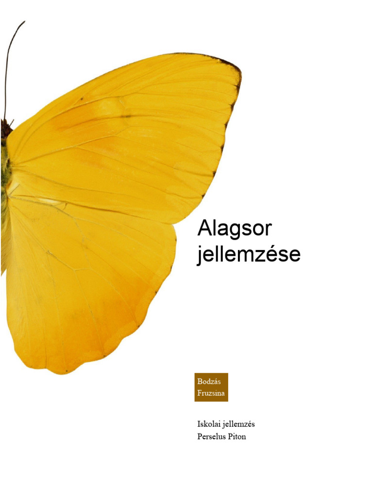 Alagsor Jellemzése Pitonnak | PDF