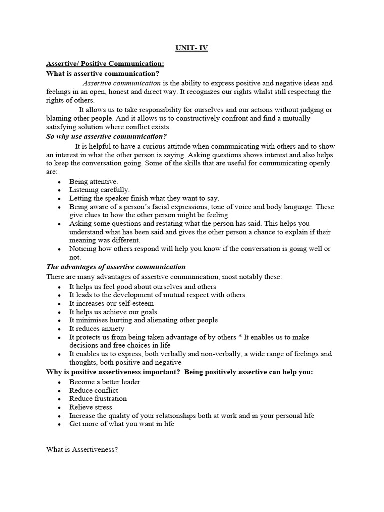 Assertive Communication and Negotiation | PDF | Career & Growth