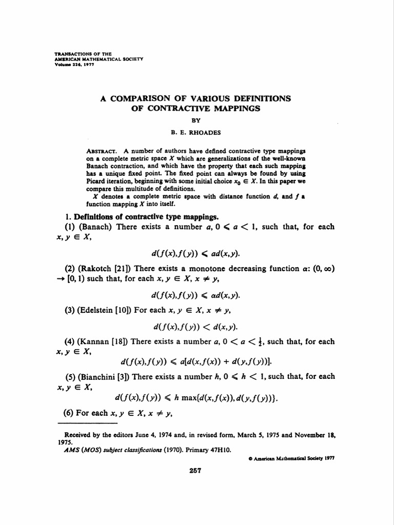 Comparison of Definitions | PDF | Metric Space | Function (Mathematics)