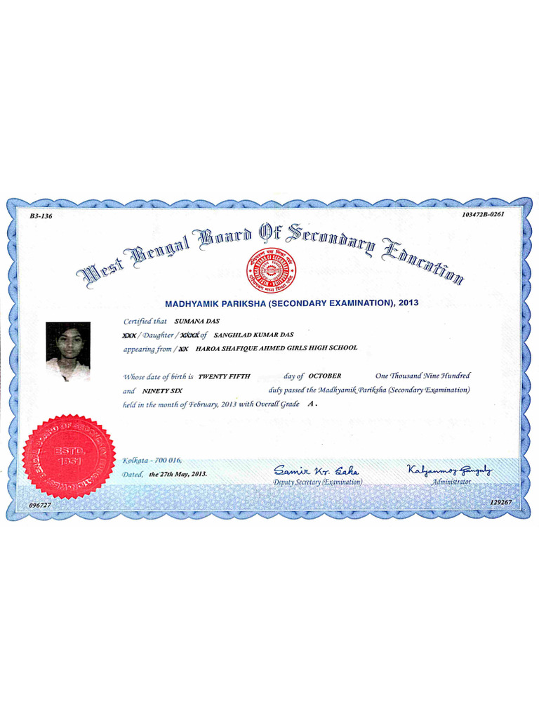 10 TH Certificate | PDF