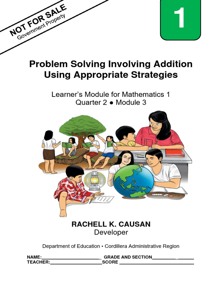 Math1 Q2mod3 Problem Solving Involving Addition Baguio Causen | PDF | Career & Growth