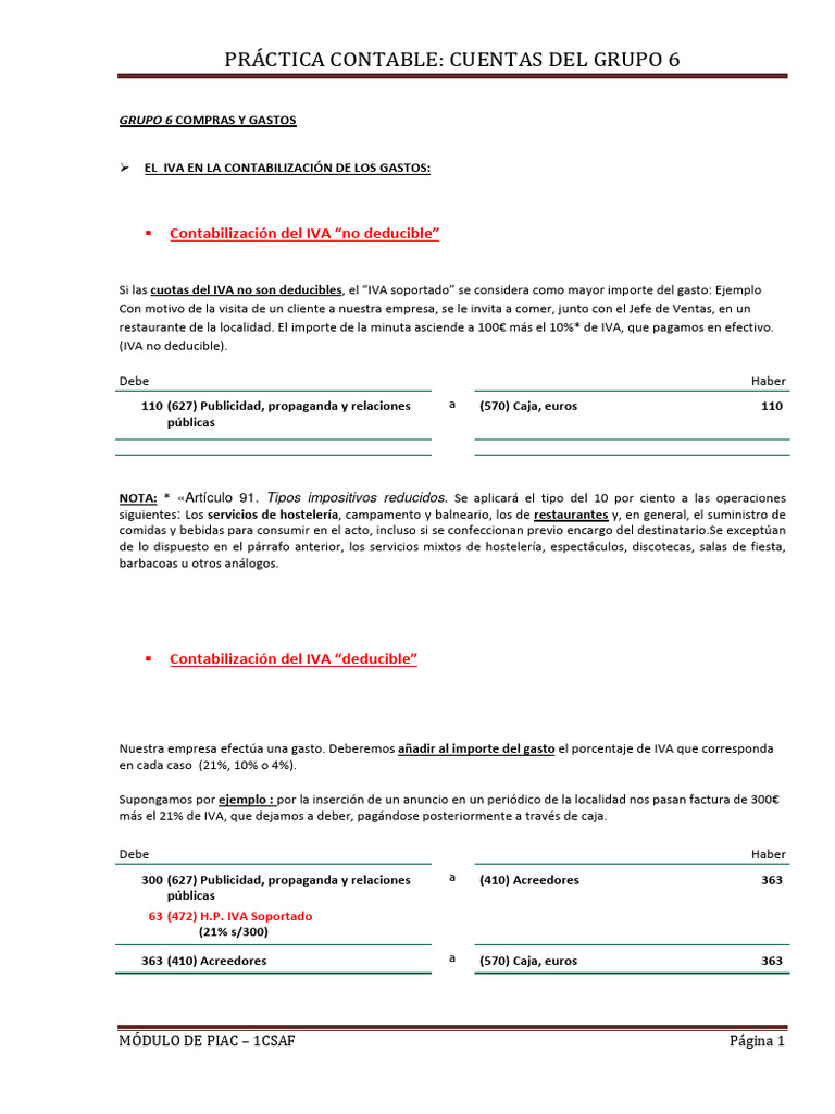 Practica C.iva G 6 | PDF | Factura | Impuesto al valor agregado
