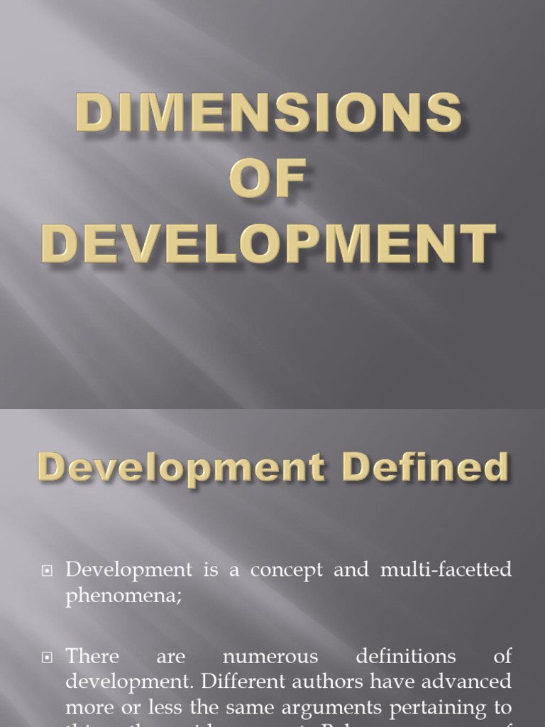 Dimensions-of-Development | PDF