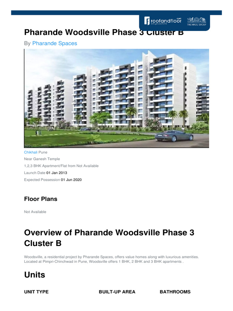 Pharande Woodsville Phase 3 Cluster B Automated Brochure | Download ...