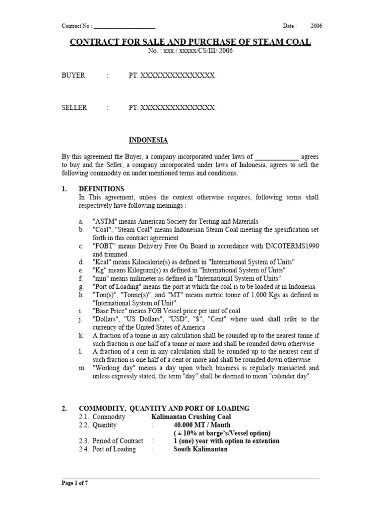 Standard Contract of English 3 | PDF | Cargo