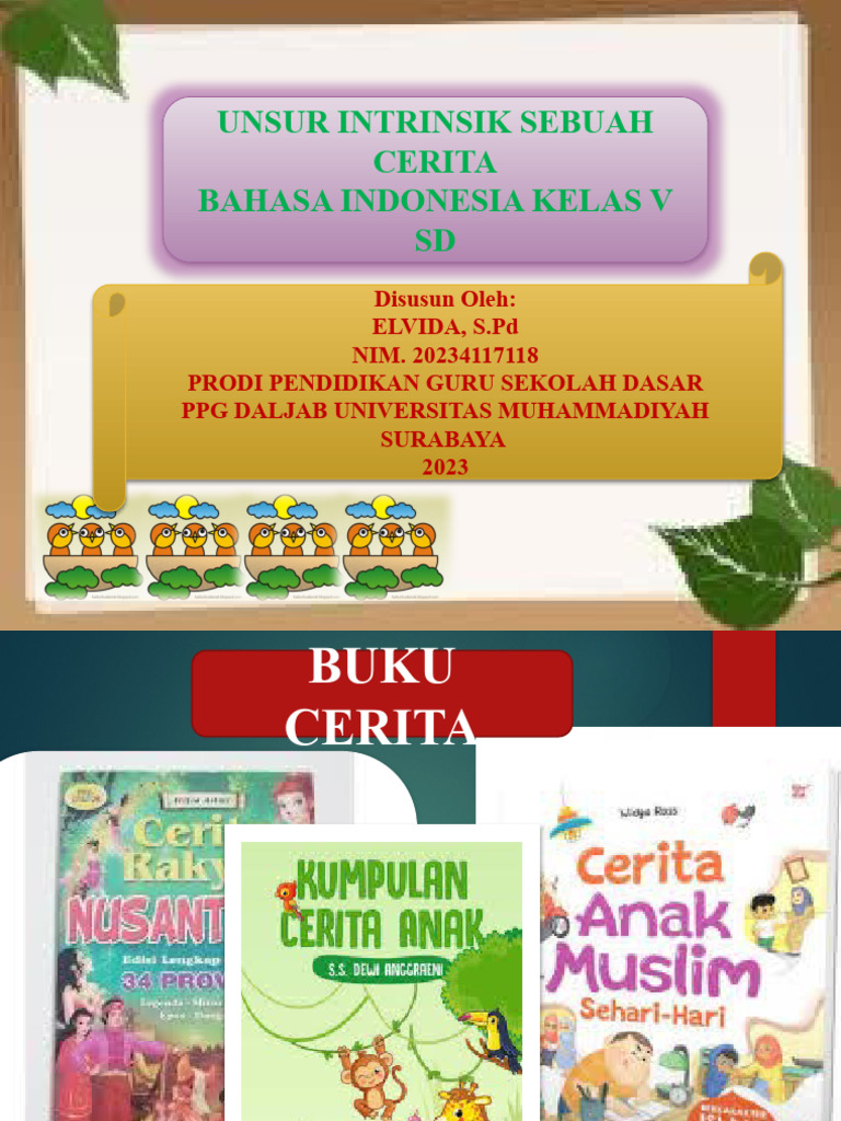 Unsur Intrinsik Cerita Kelas 5 SD | PDF