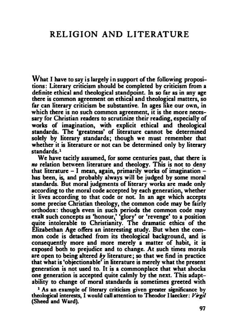 Literary Criticism Notes by DA | PDF