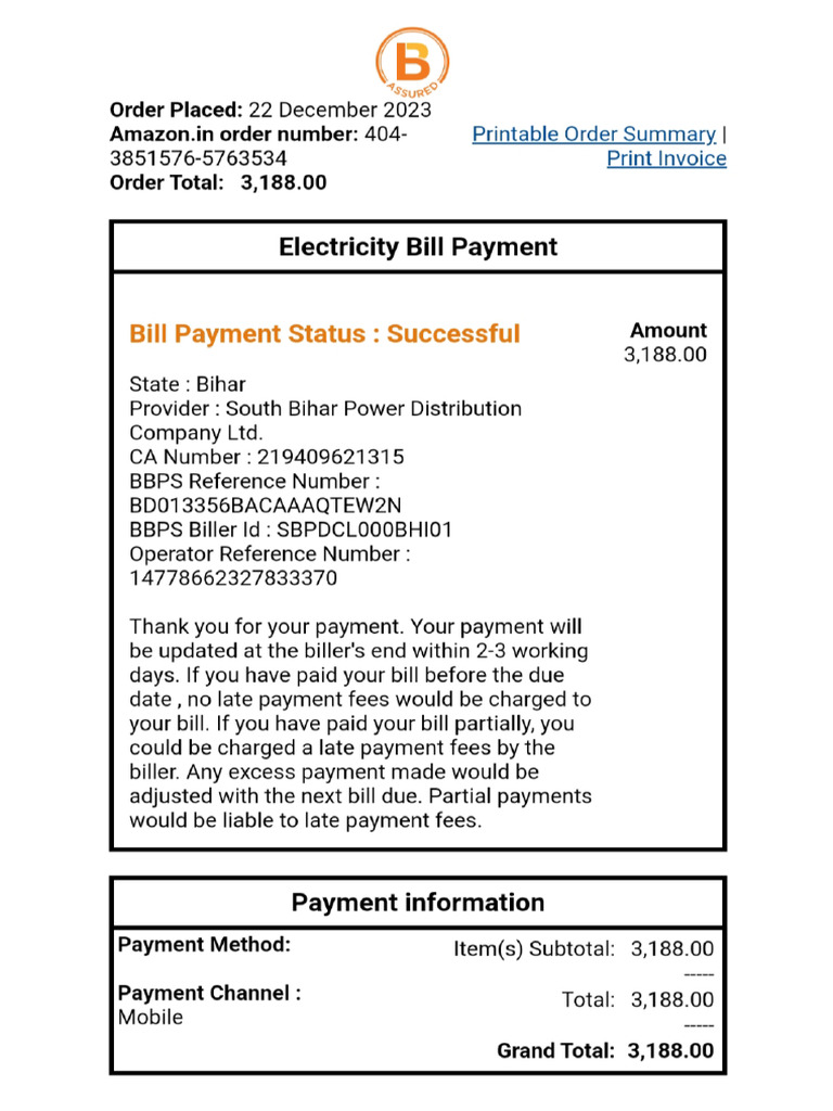 Bill Payment | PDF