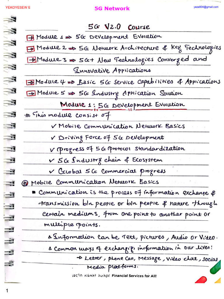 5G Network Overview and Notes | PDF