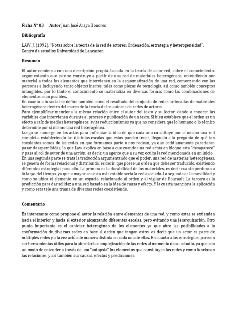 Ficha 03 | PDF | Conocimiento | Teoría