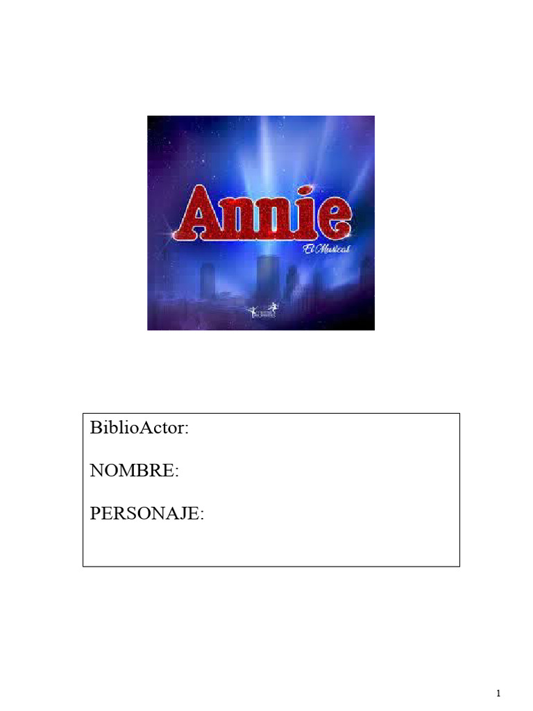 Guión Final Annie | PDF | Annie (Musical)