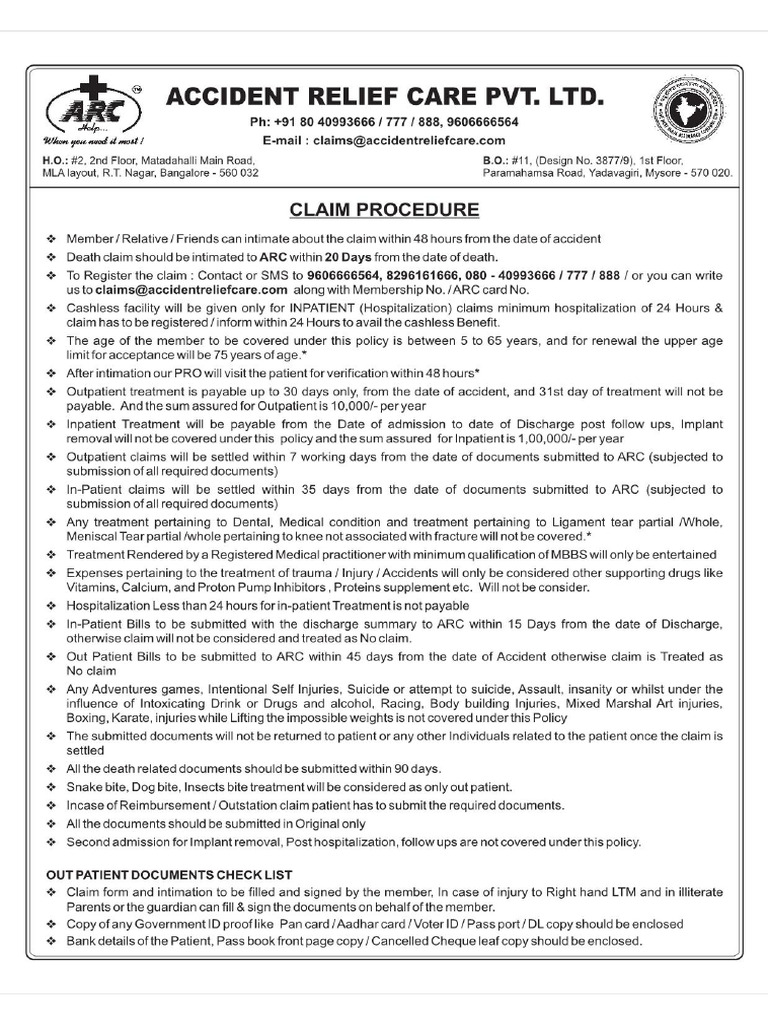 Claim Procedure | PDF
