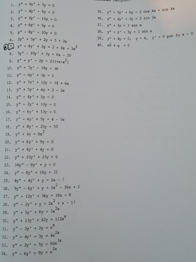 Alevel Maths Differential Equations 2nd Order Qa Pdf