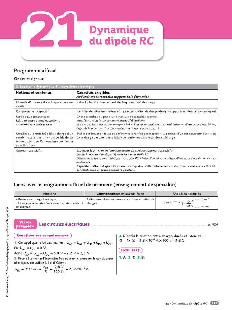Correction Exercices Chap 21 RC | PDF