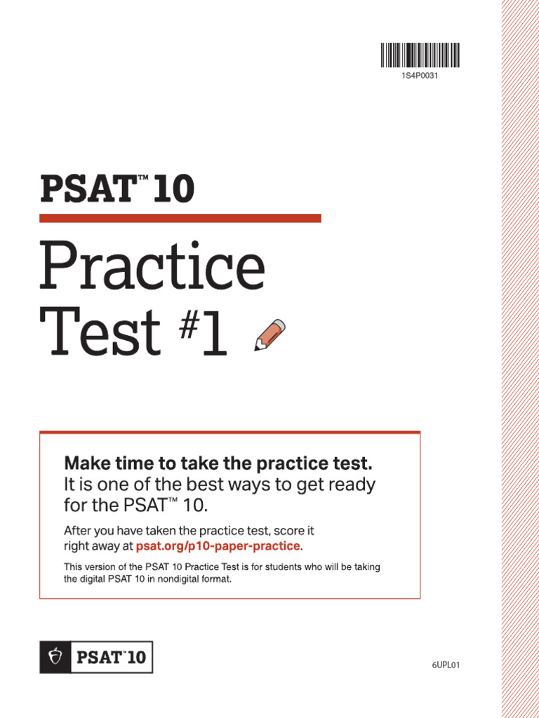 Psat 10 Practice Test 1 | PDF | Natural Satellite | Brain