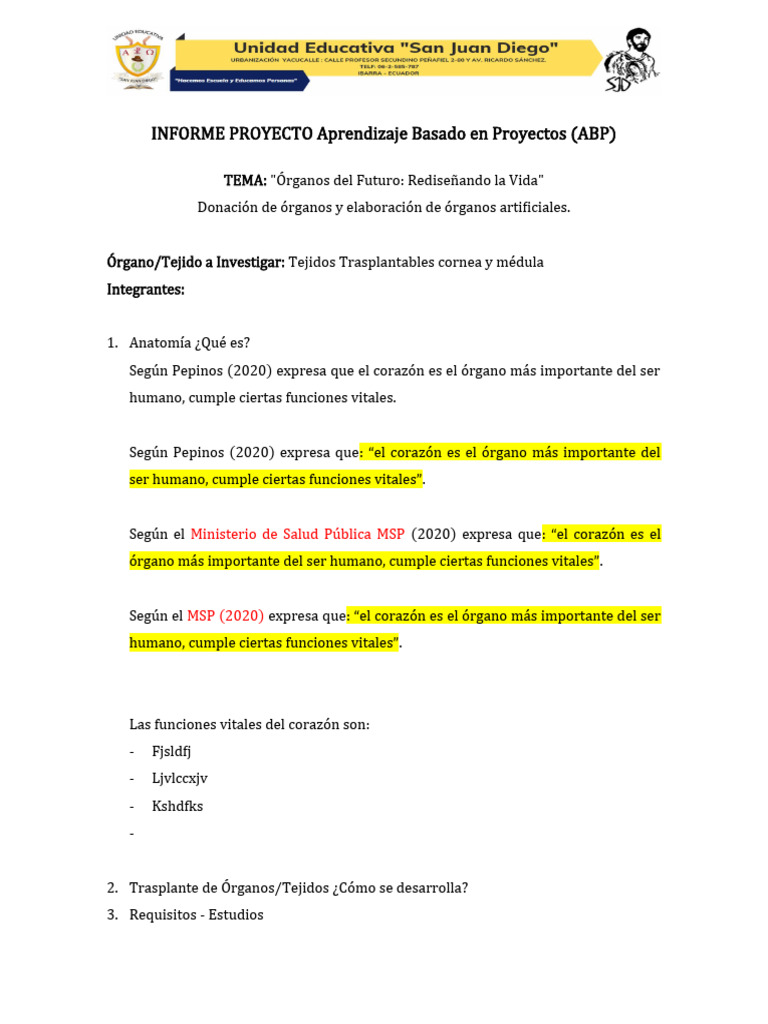 Informe Proyecto Parte 1 | PDF