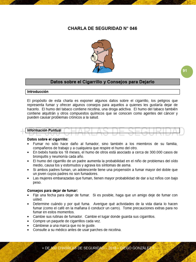 Datos Sobre El Cigarro y Consejos para Dejarlo | PDF | Cigarrillo ...