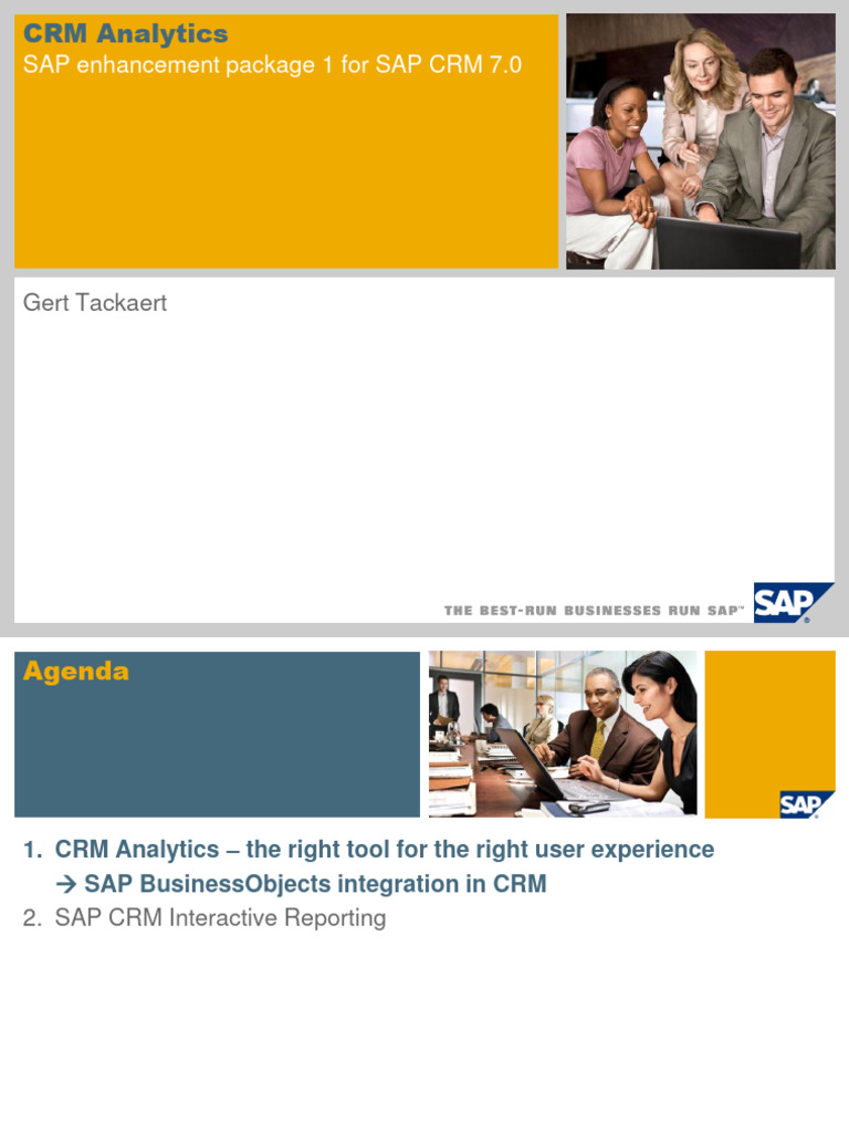 SAP CRM Analytics | PDF | Customer Relationship Management | Analytics